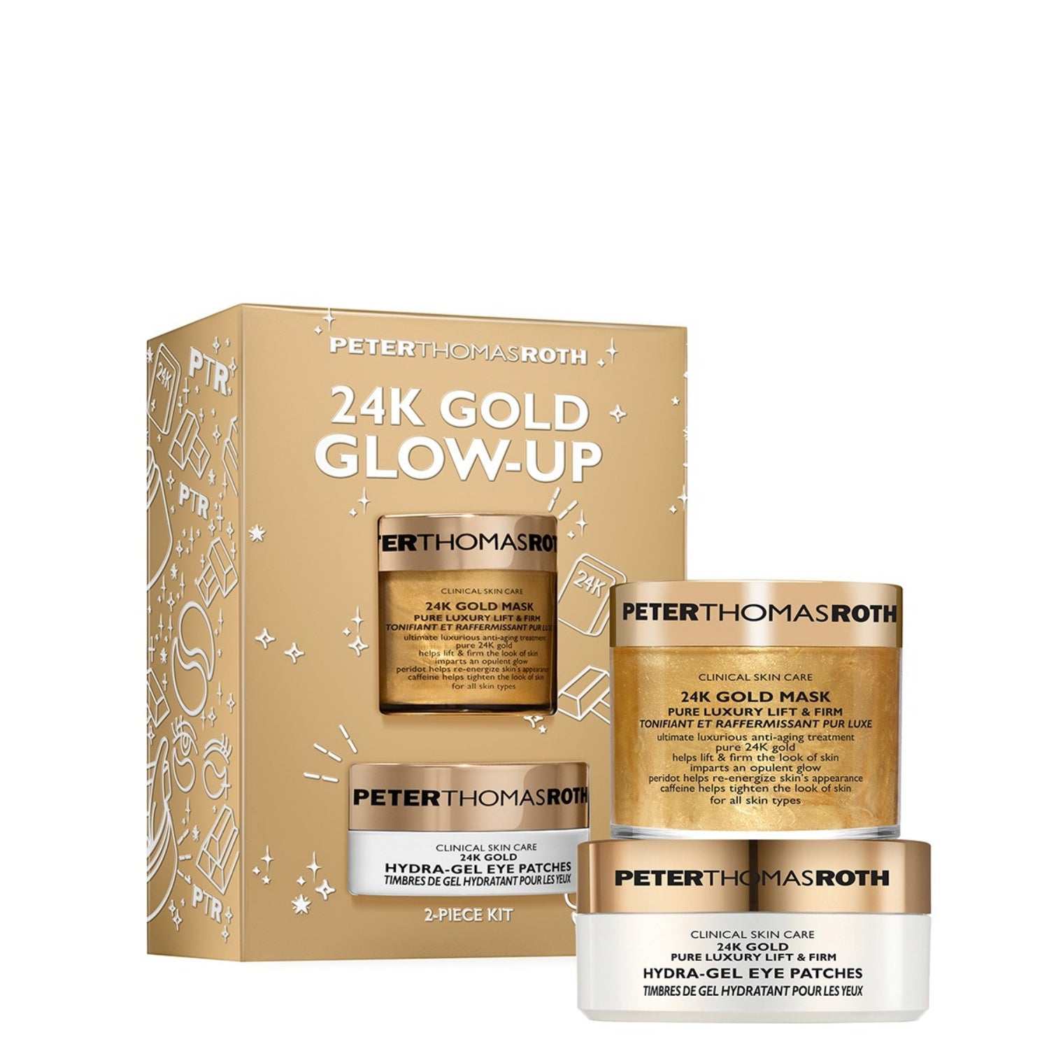Peter Thomas Roth 24K Gold Glow Up Duo - Lift & Firm Skincare Set ...